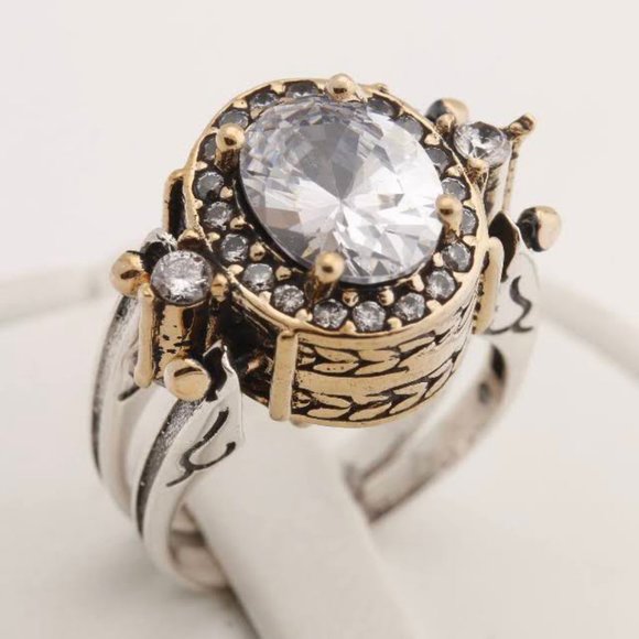 Handmade | Jewelry | Twoinone Ring With Emerald And White Topaz | Poshmark